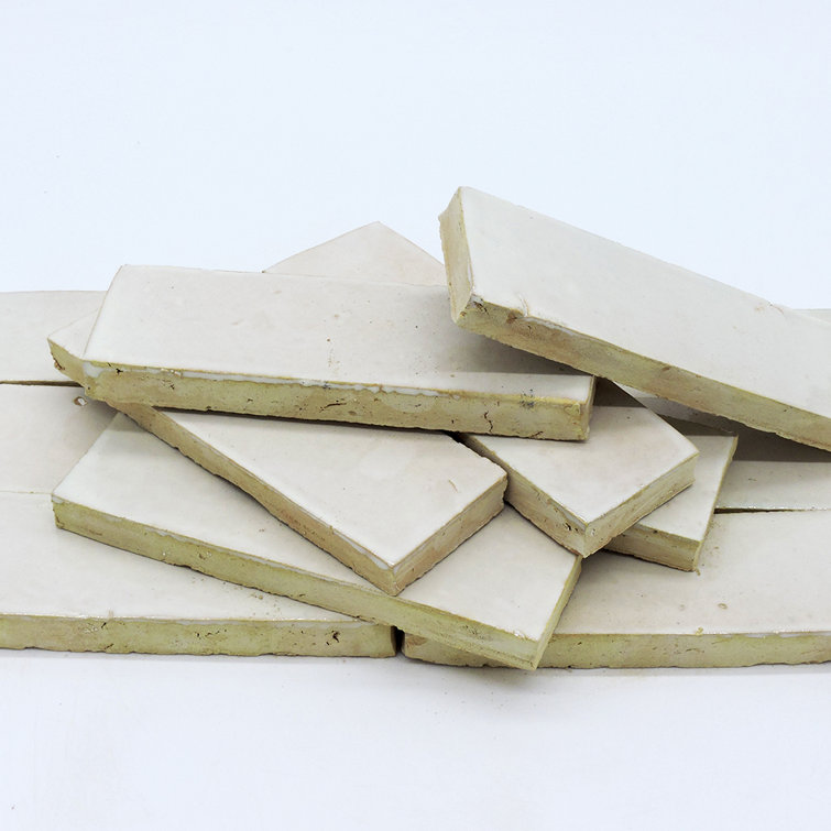 Moroccan Craft Masters 6" x 2" Terra Cotta Herringbone Mosaic Wall & Floor Tile | Perigold